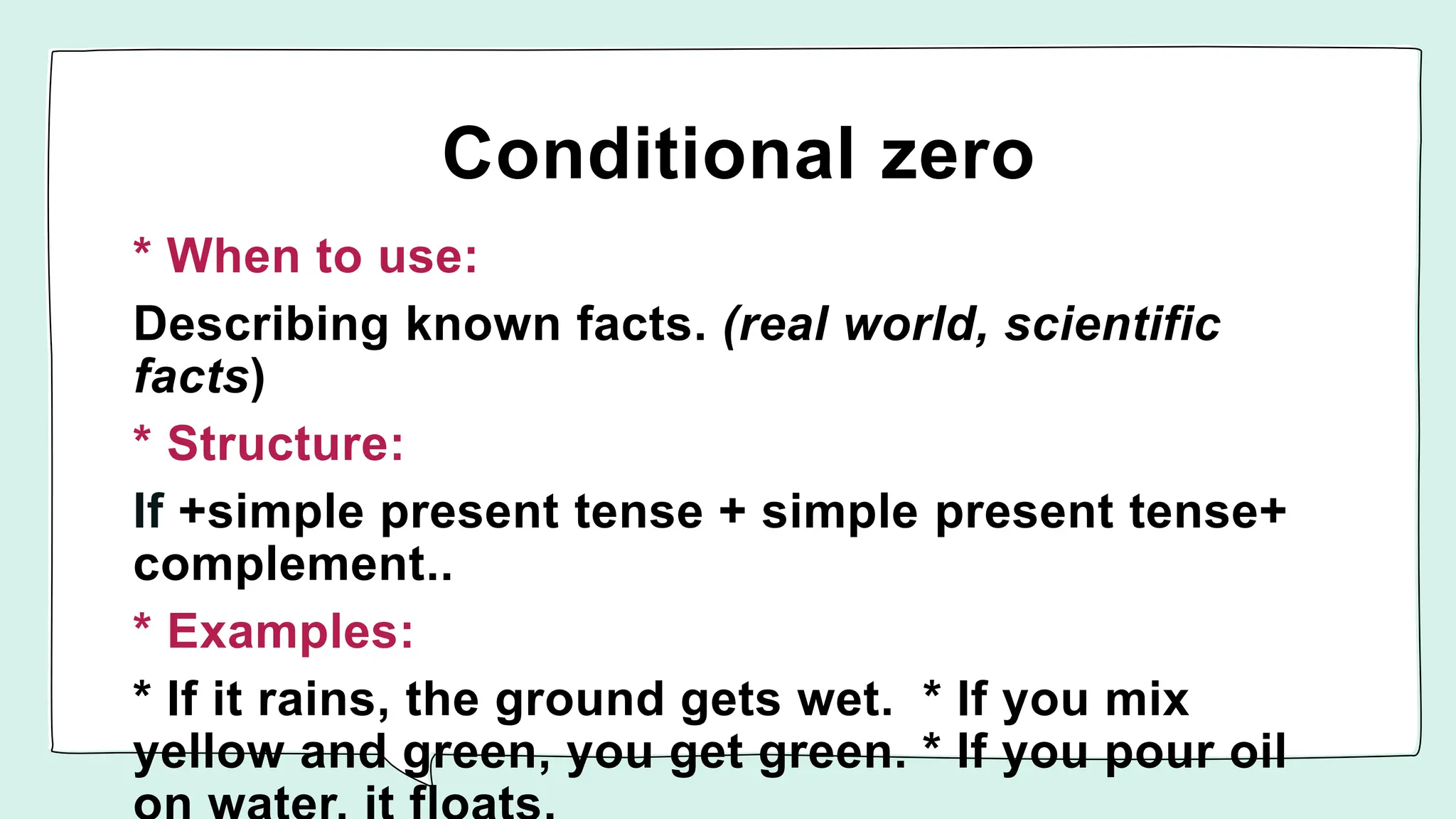 GRAMMAR, USE AND EXAMPLE OF THE PROPER USE OF CONDITIONALS | PPTX ...