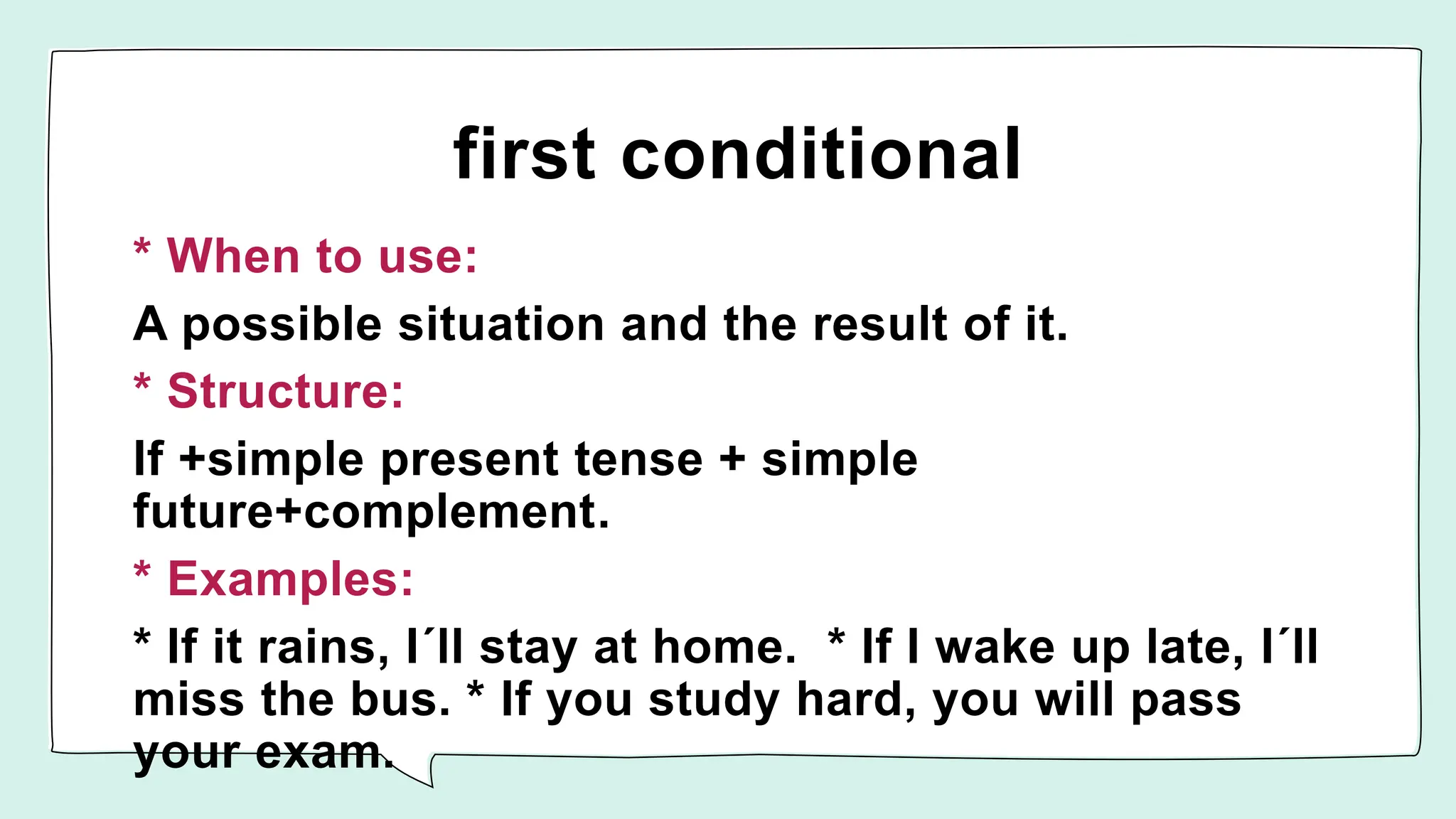 GRAMMAR, USE AND EXAMPLE OF THE PROPER USE OF CONDITIONALS | PPTX ...