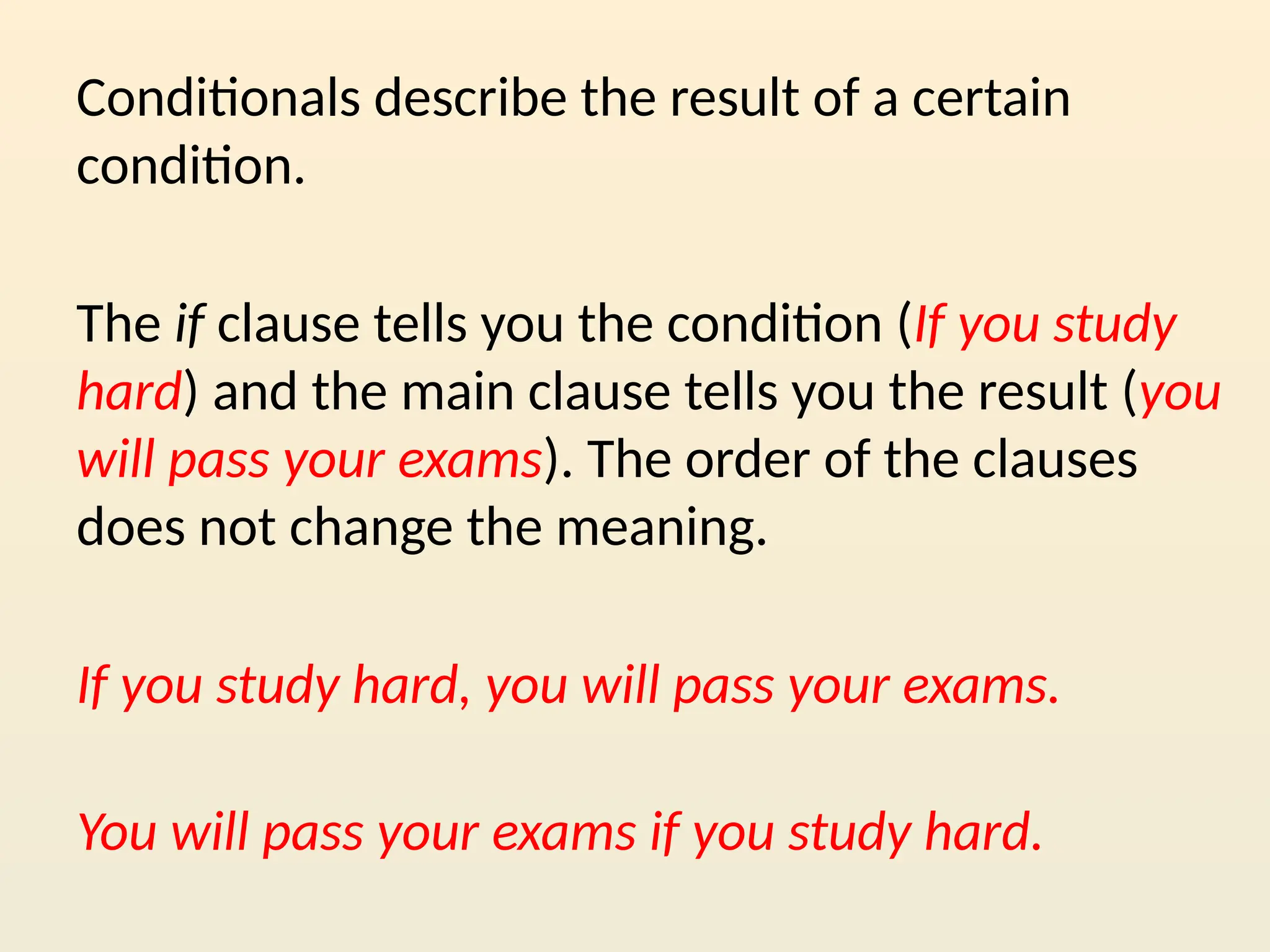 CONDITIONAL ....'IF' CLAUSE english materialpptx | PPTX