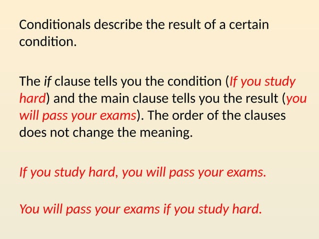 CONDITIONAL ....'IF' CLAUSE english materialpptx | PPT
