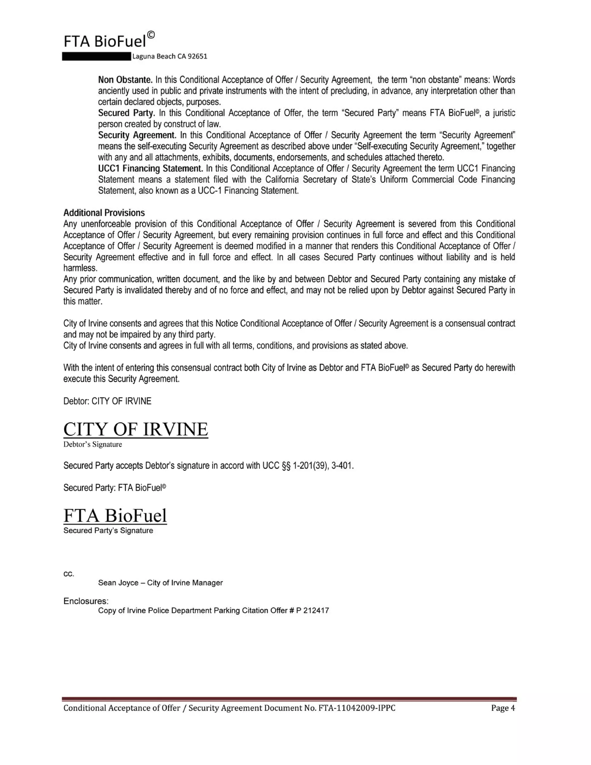 Conditional Acceptance Offer Example | PDF