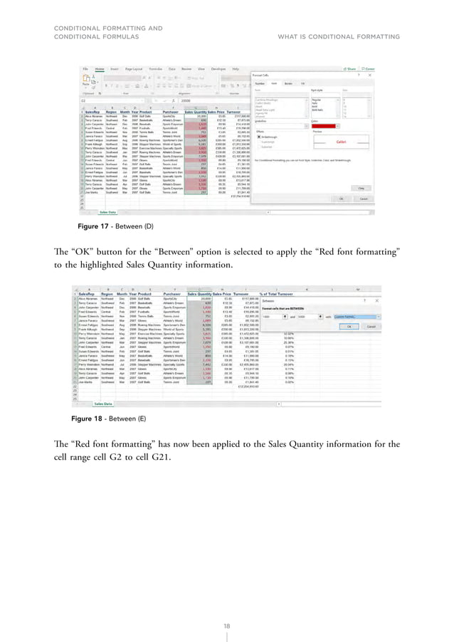 Conditional Formatting And Conditional Formulaspdf