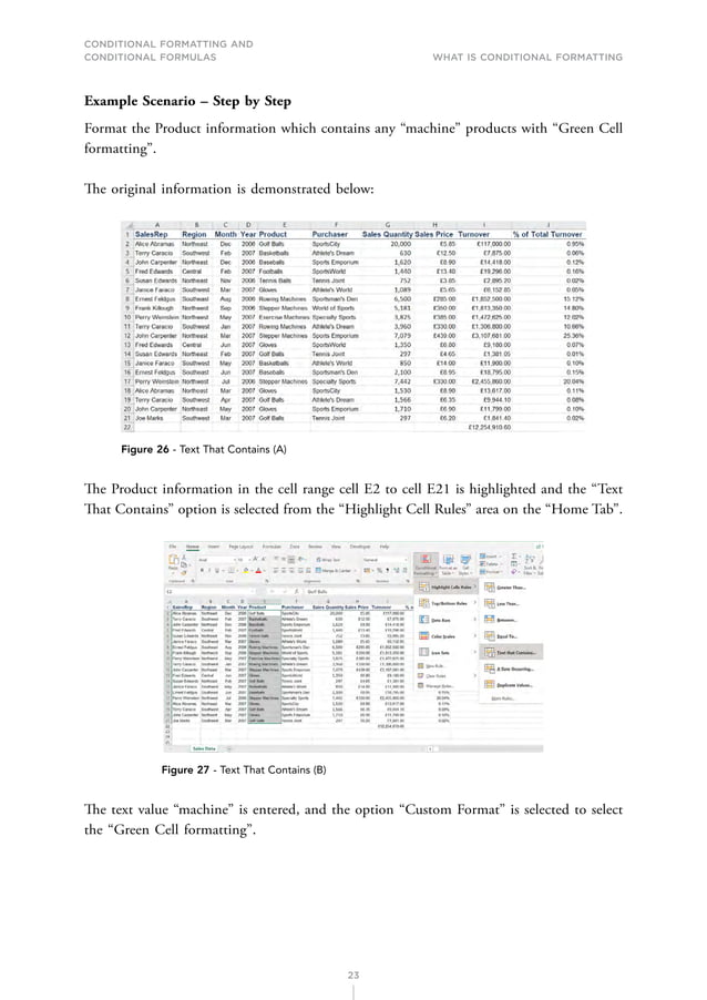 Conditional Formatting And Conditional Formulaspdf