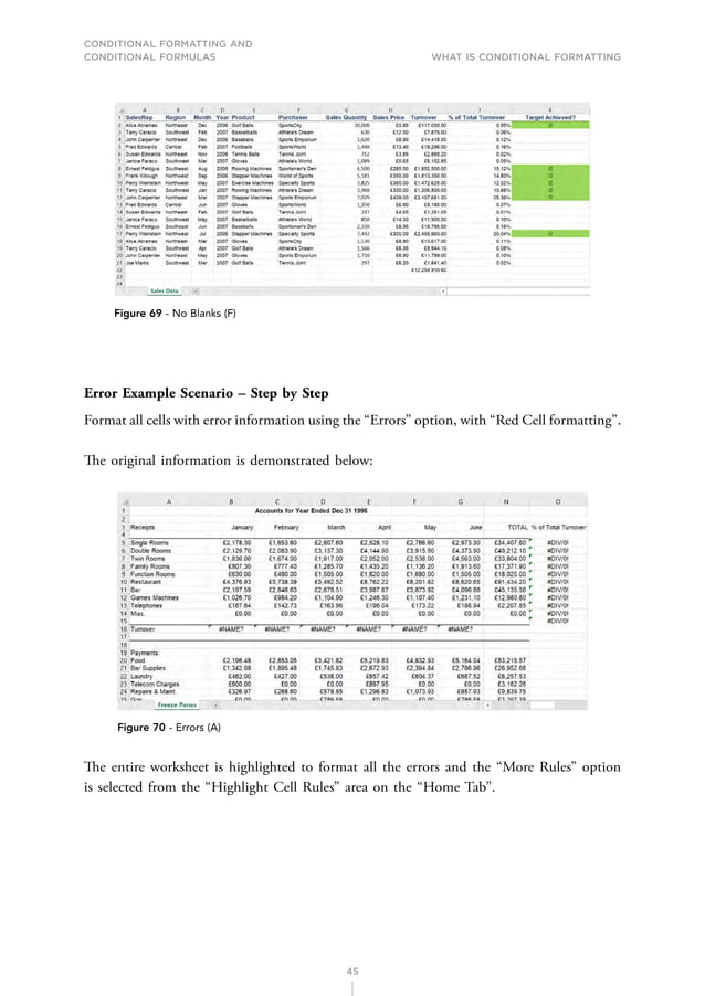 Conditional Formatting And Conditional Formulaspdf
