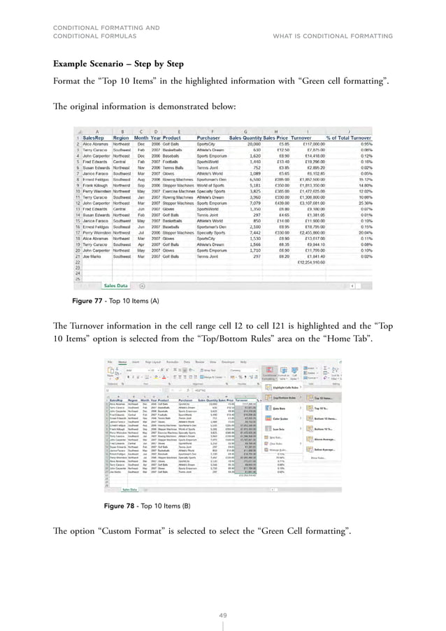 Conditional Formatting And Conditional Formulaspdf
