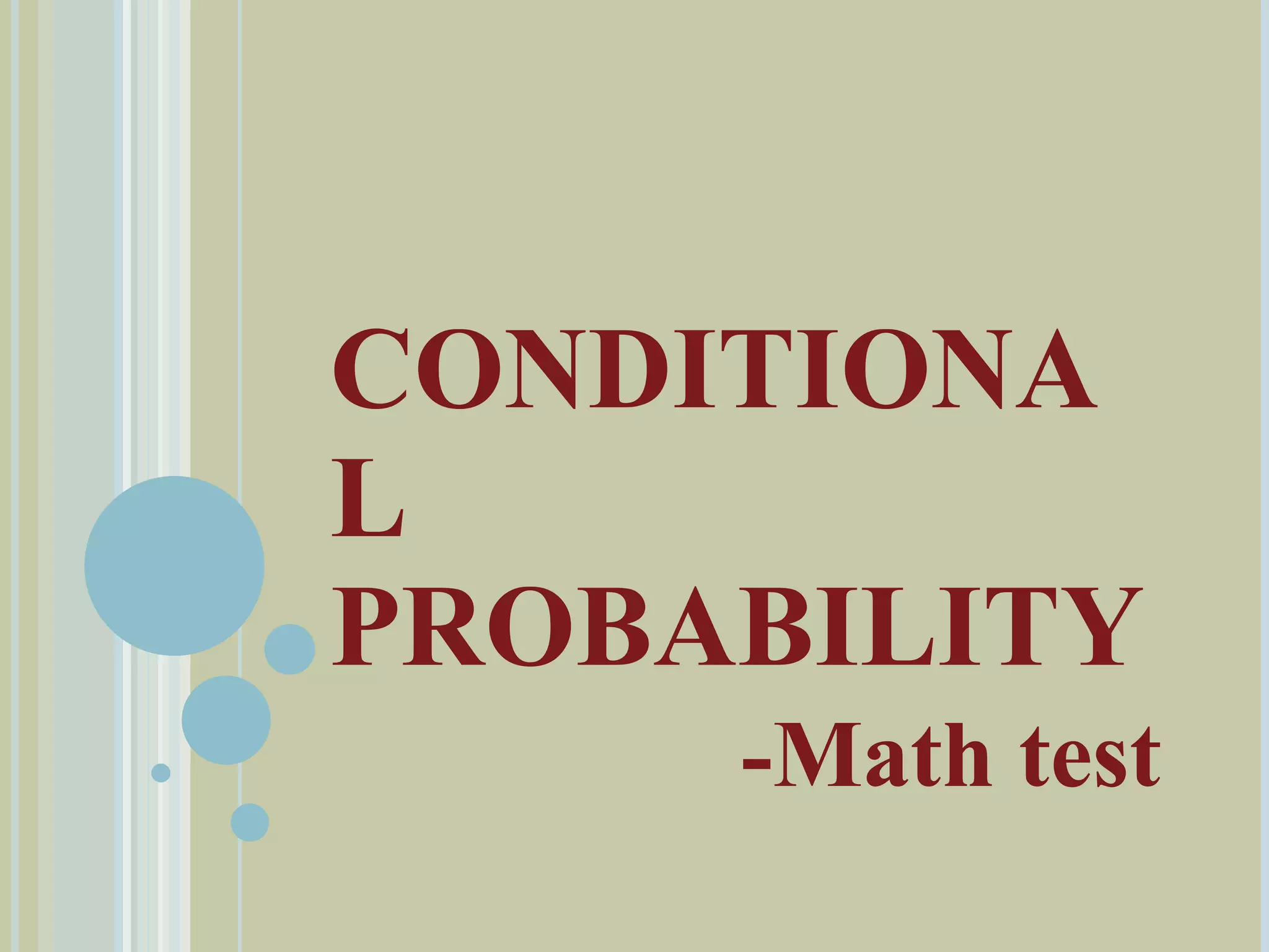 Conditional Probability | PPT Conditional Probability | PPT