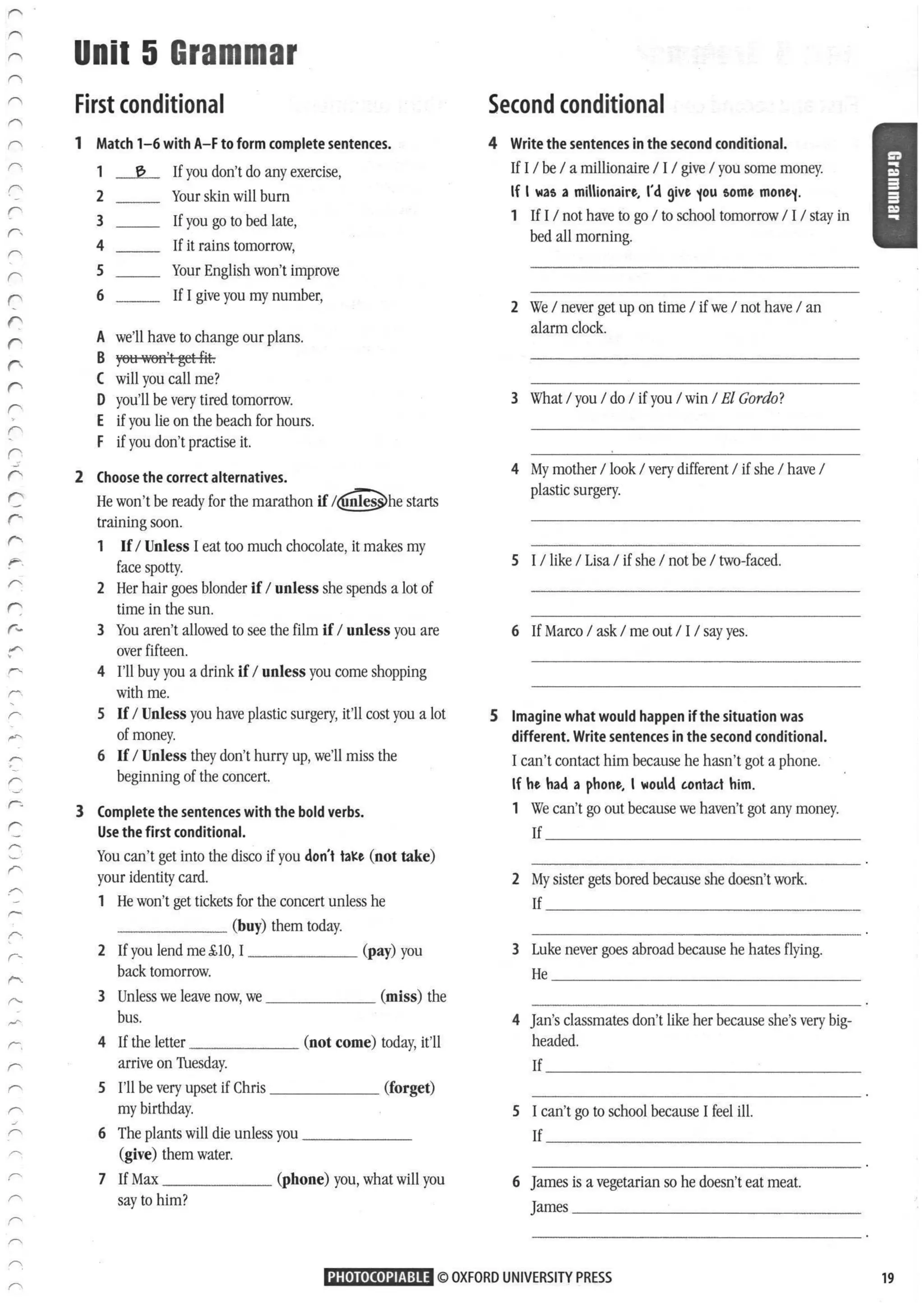 Conditional sentences 1 2 3 | PDF