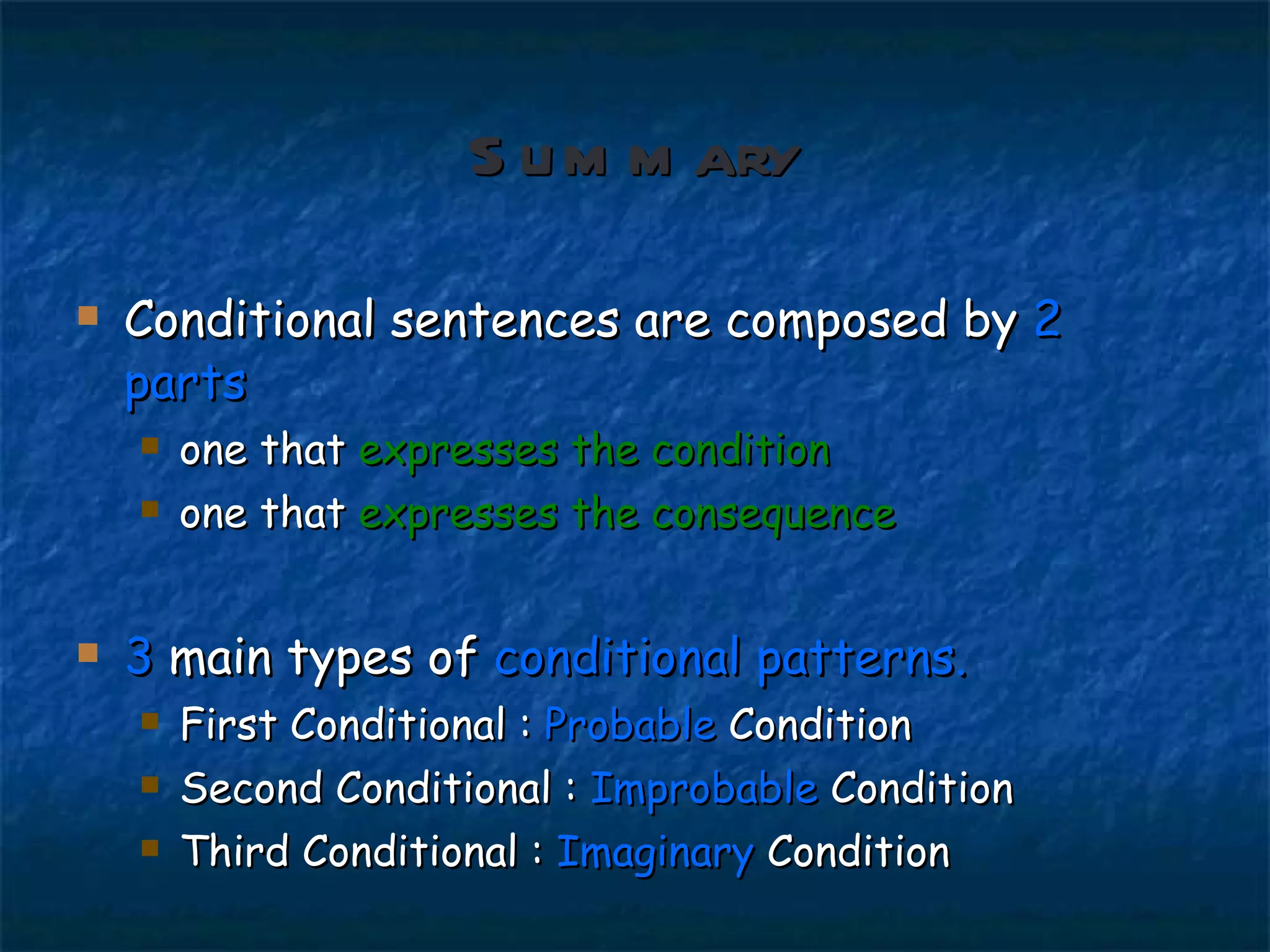 Conditional sentences | PPT