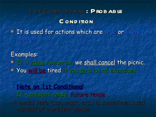 Conditional sentences | PPT
