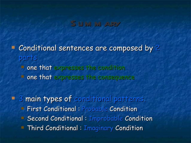 Conditional sentences | PPT