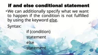 conditional-statement.pptx for C++ TLE9 | PPT