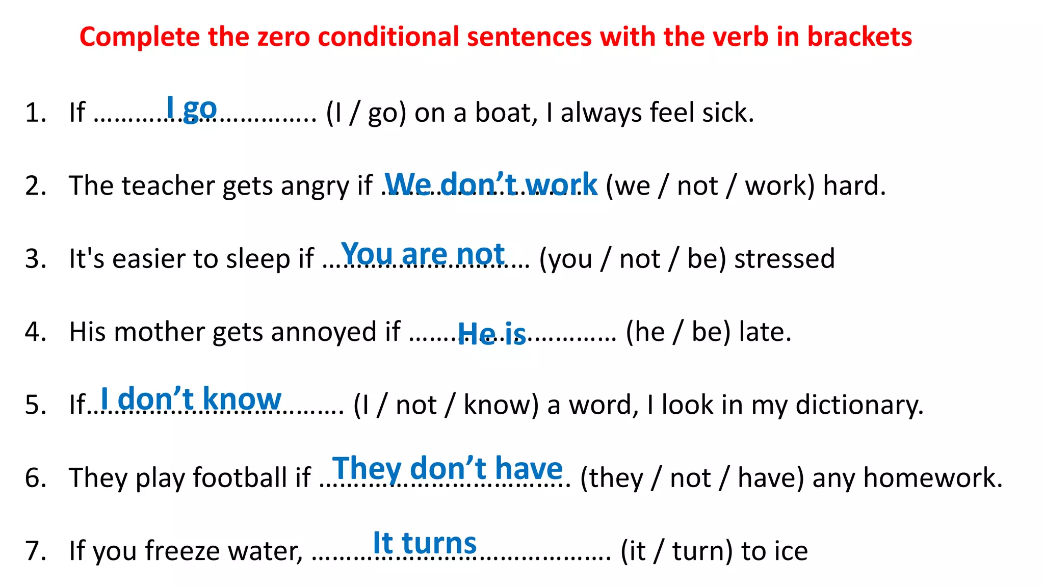 zero Conditional | PPTX