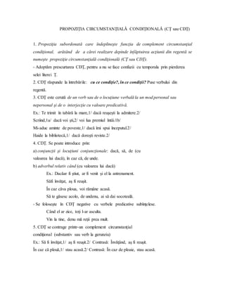 Propozitia Conditionala | DOC
