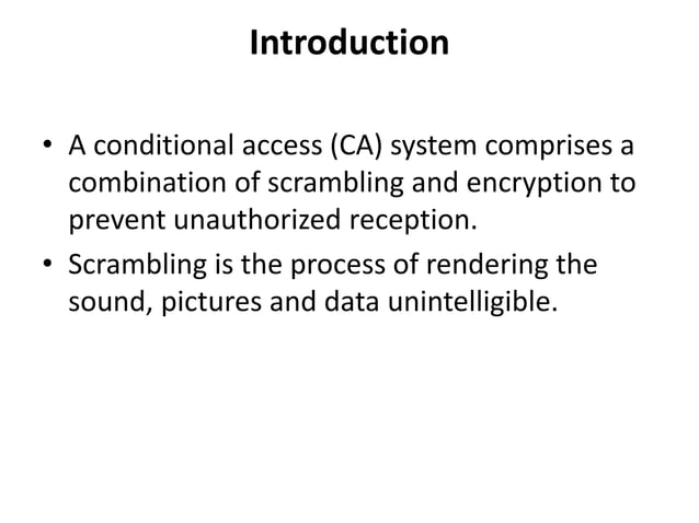 Conditional Access System | PPT