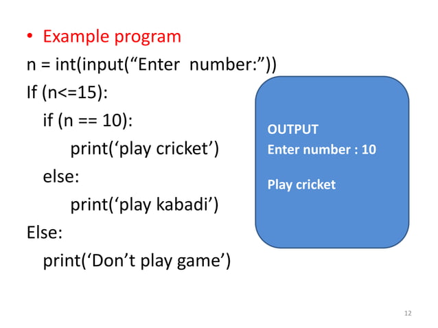 Conditional and control statement | PPTX | Programming Languages ...