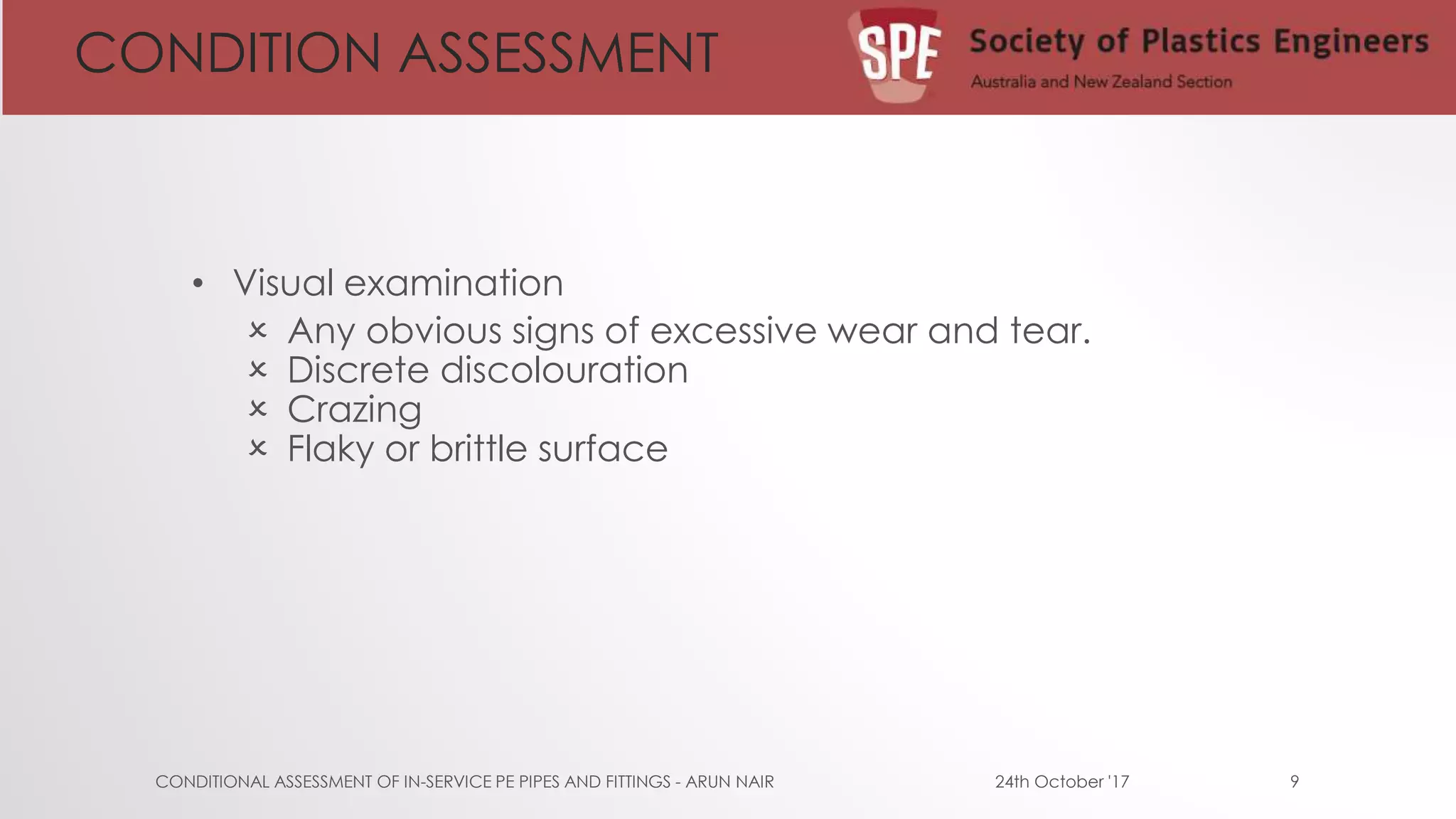 conditional assessment of in service HDPE pipelines | PPT