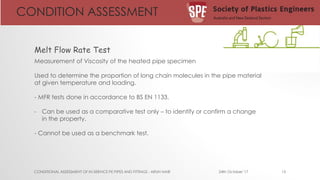 conditional assessment of in service HDPE pipelines | PPT