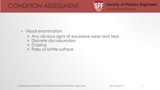 Conditional Assessment Of In Service Hdpe Pipelines Ppt