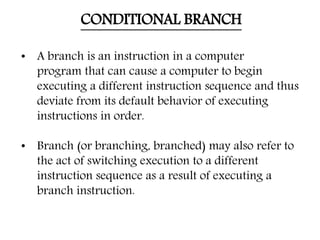 Conditional branches | PPTX