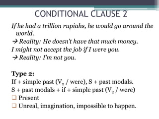 Conditional Clauses - English for Tourism 2 & 4 | PPT