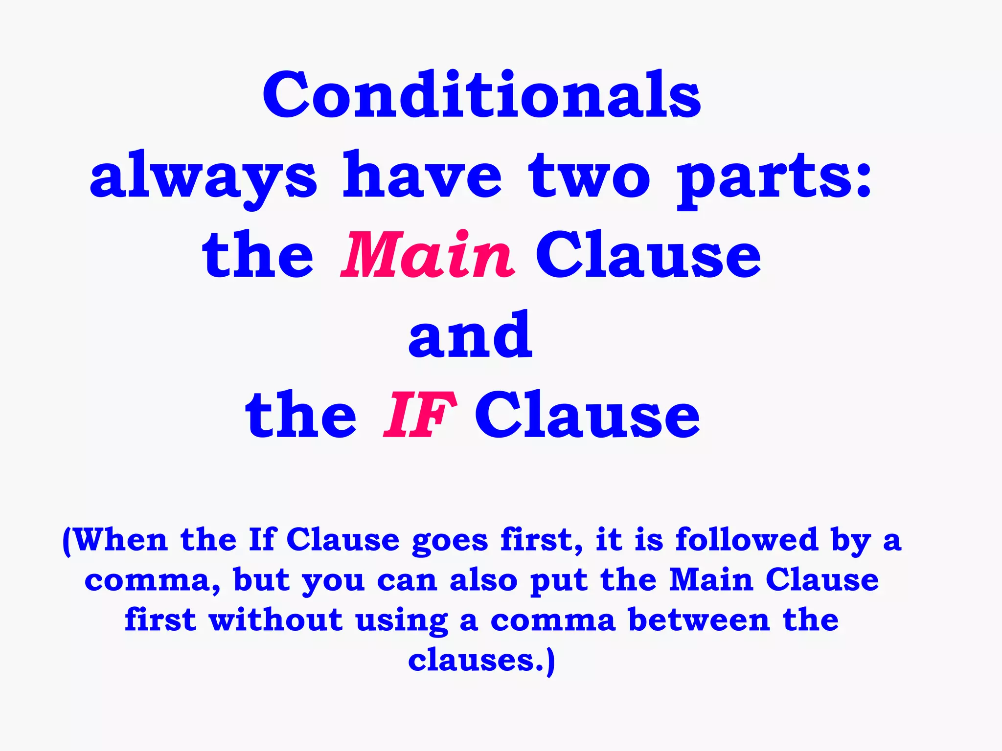Conditional Clauses | PPT