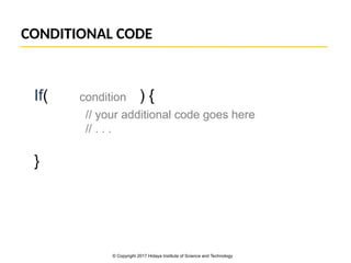 Conditional Code (Day-1) Looping & Condition | PPT