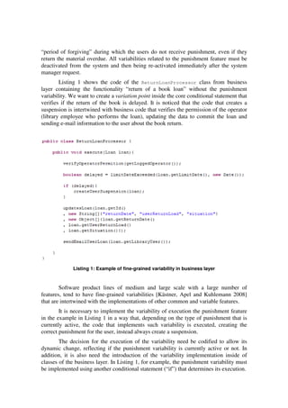 Conditional Execution - A Pattern for the Implementation of Fine-Grained Variabilities in ...