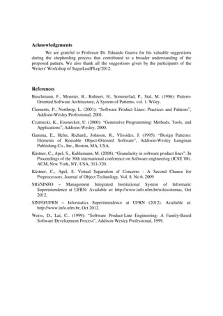 Conditional Execution - A Pattern for the Implementation of Fine-Grained Variabilities in ...