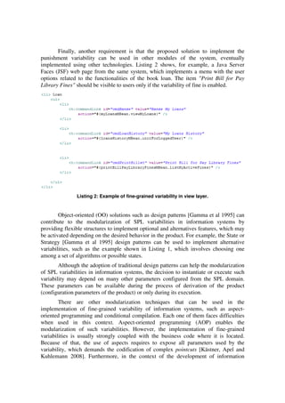 Conditional Execution - A Pattern for the Implementation of Fine-Grained Variabilities in ...