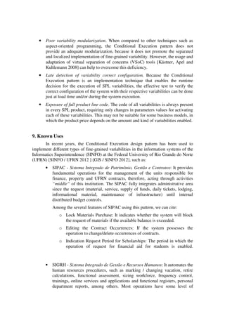 Conditional Execution - A Pattern for the Implementation of Fine-Grained Variabilities in ...