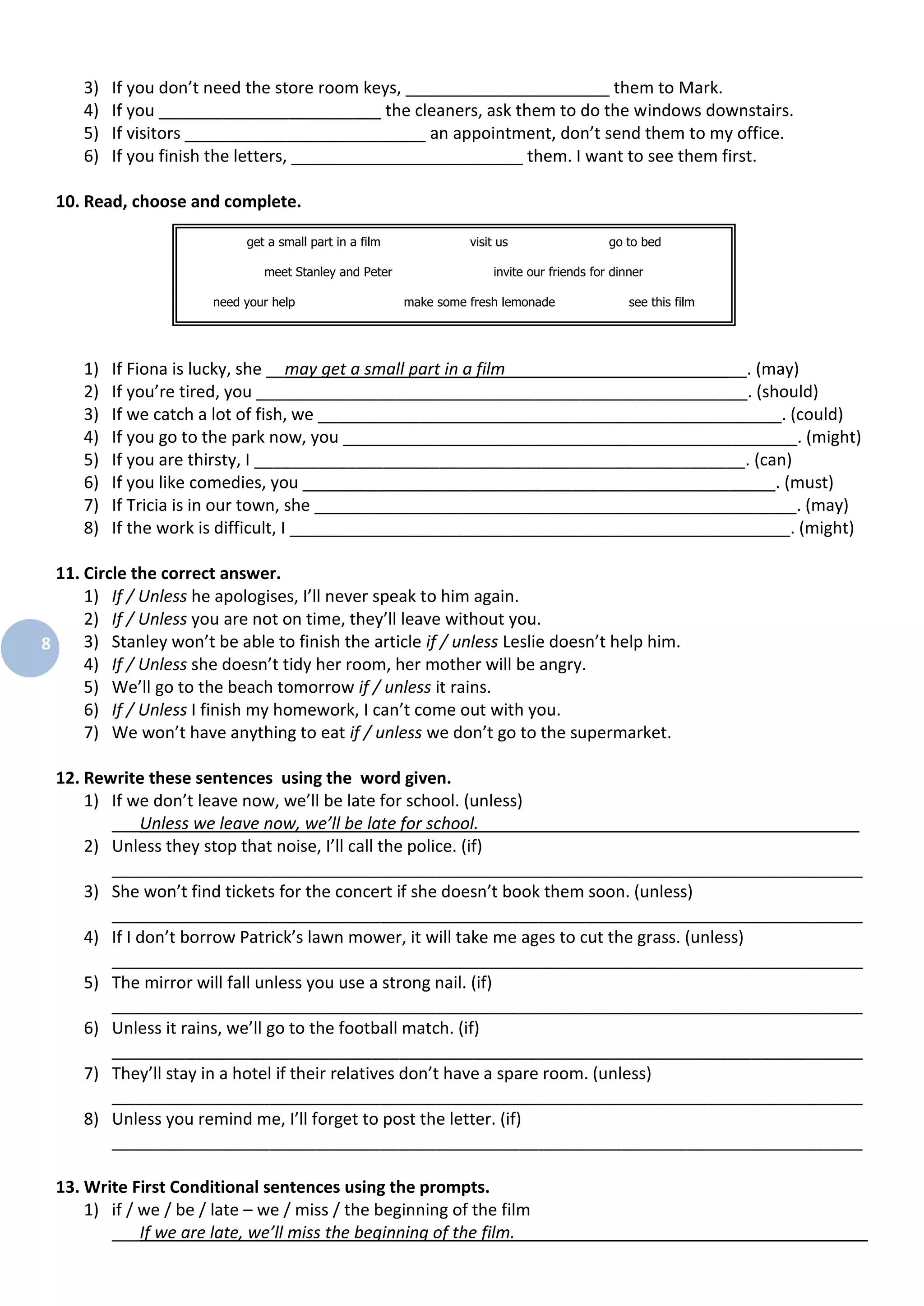 Conditional,explanation | PDF