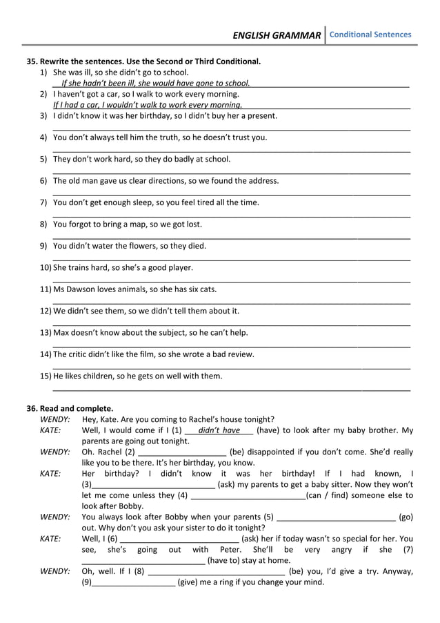 Conditional,explanation | PDF