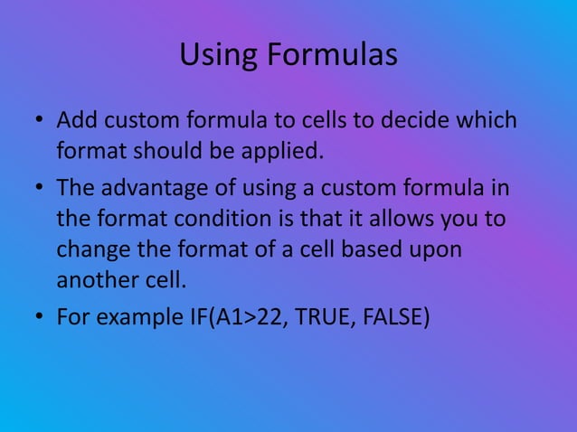 Conditional formatting | PPTX