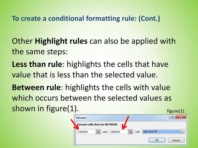 Conditional formatting | PPTX