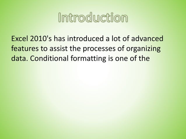 Conditional formatting | PPTX