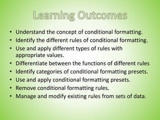 Conditional formatting | PPTX