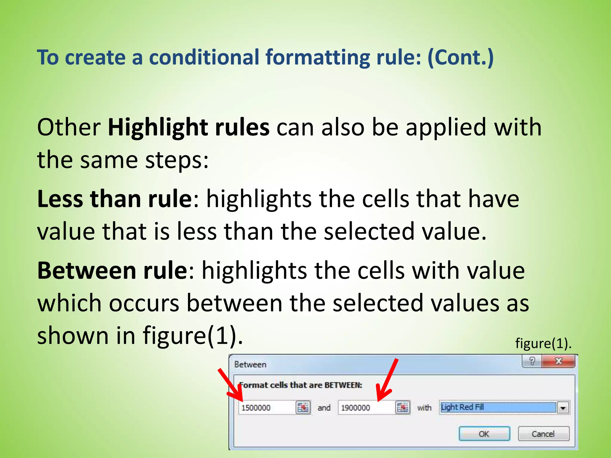 Conditional formatting | PPTX