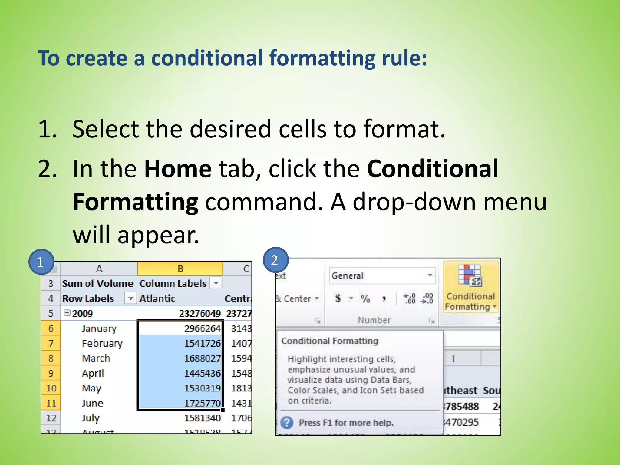 Conditional formatting | PPTX