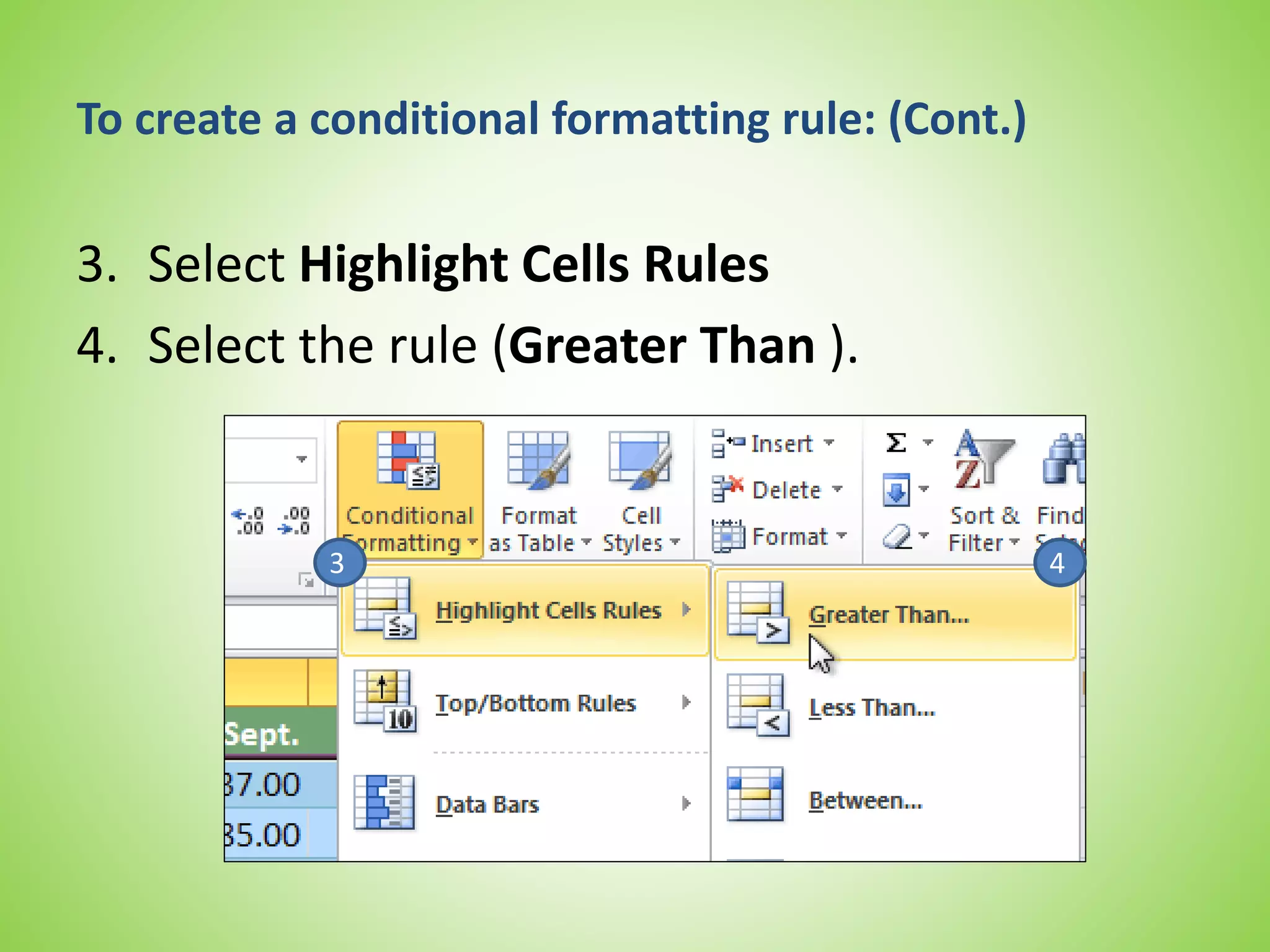 Conditional formatting | PPTX