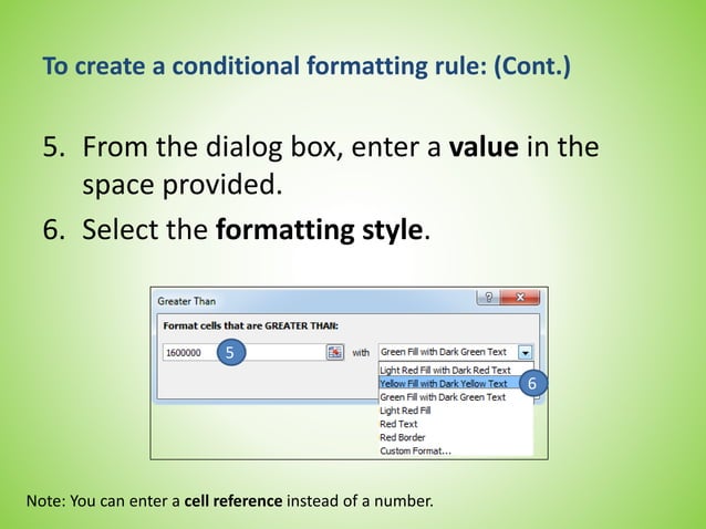 Conditional formatting | PPTX