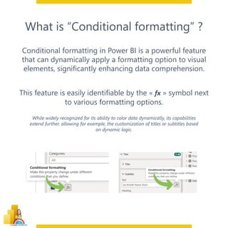 Conditional formatting in Power BI from community | PDF