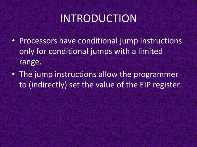 Conditional Jump Pptx Programming Languages Computing