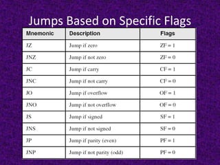 Conditional jump | PPTX | Programming Languages | Computing
