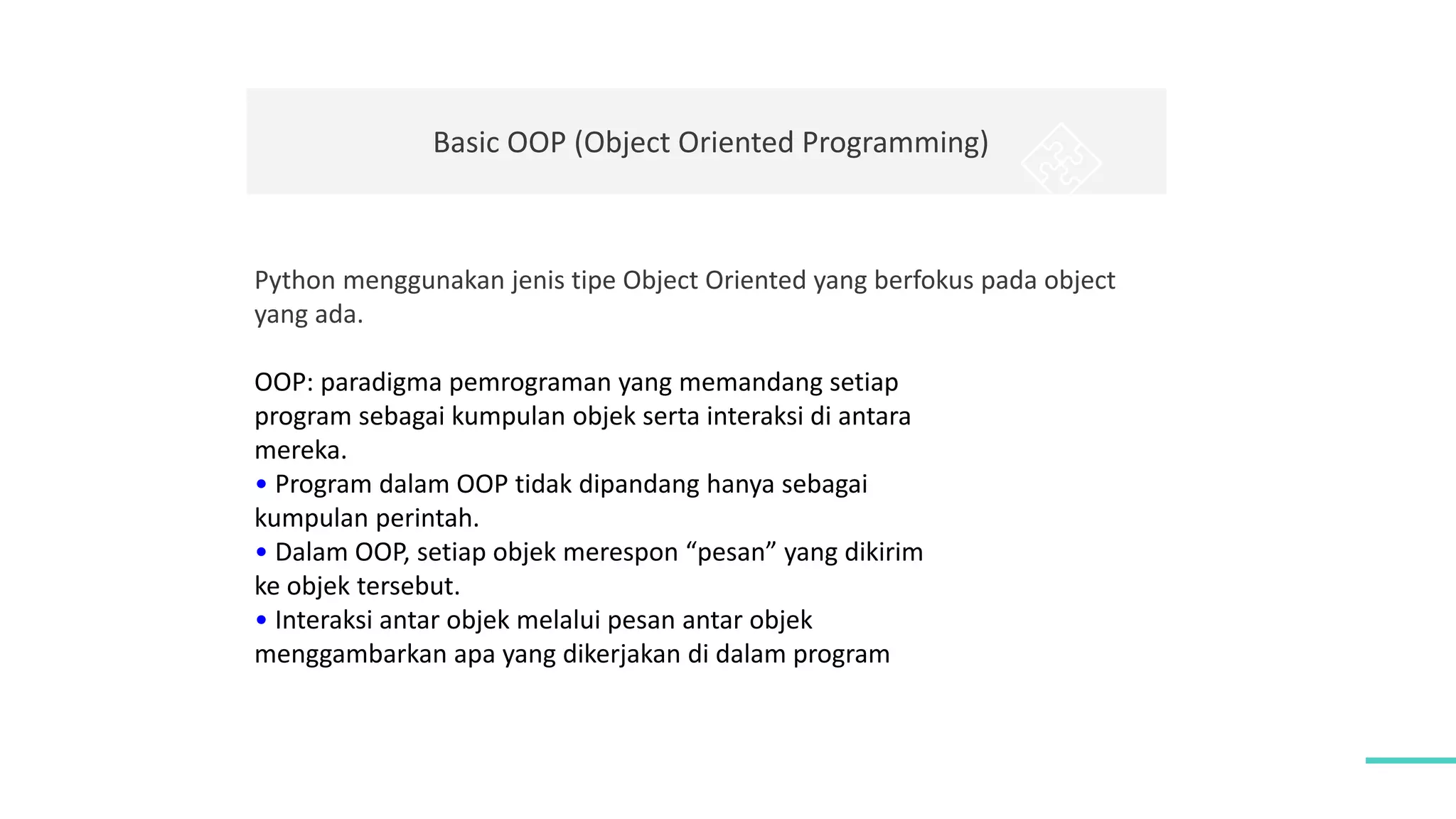Conditional, looping, function and basic oop | PPT