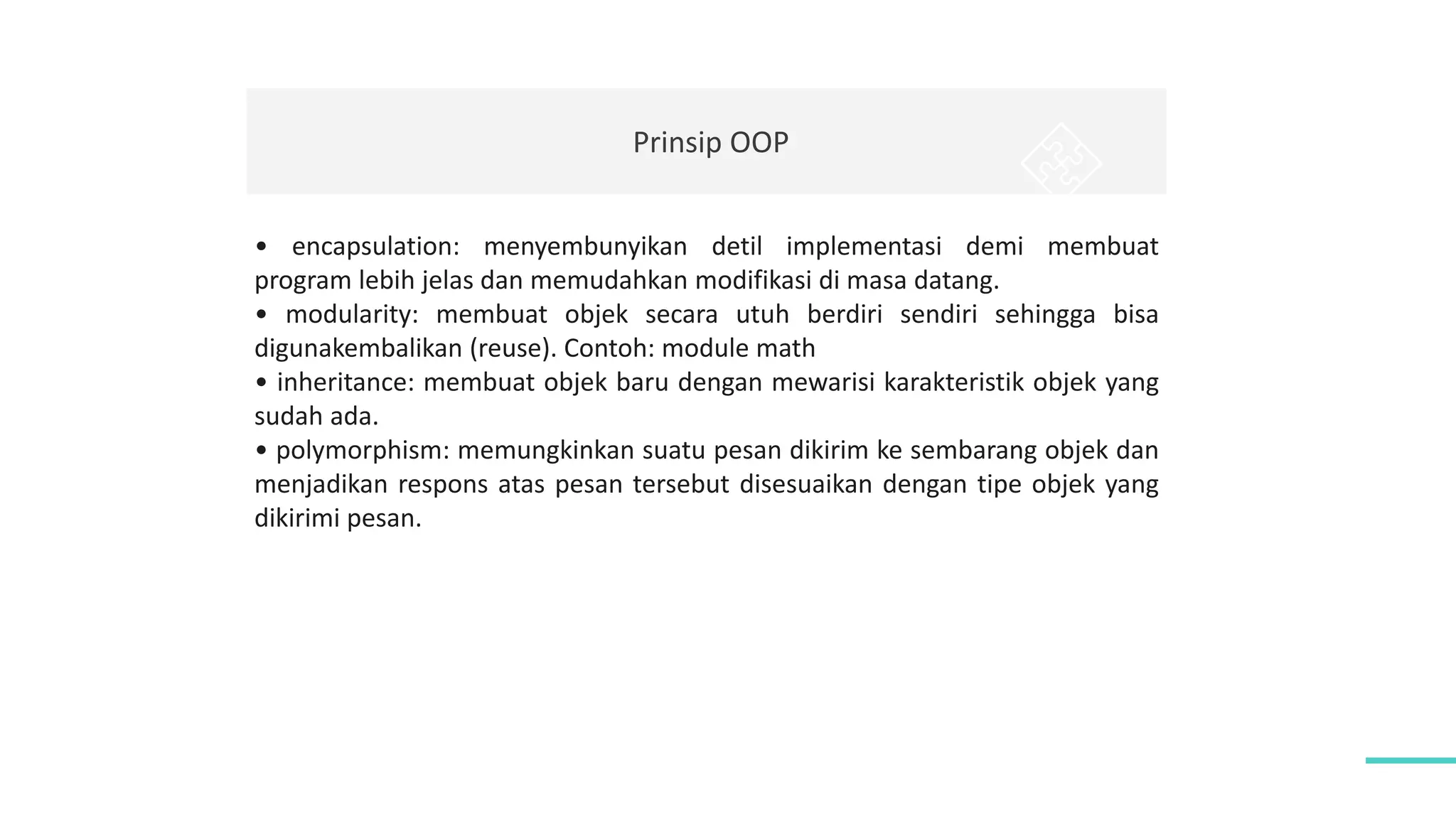 Conditional, looping, function and basic oop | PPT