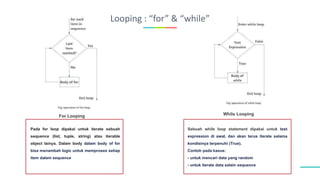 Conditional, looping, function and basic oop | PDF