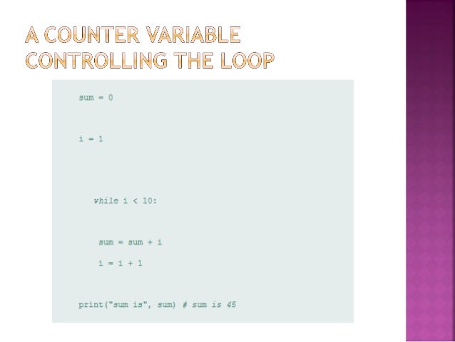 Conditional Loops Conditional Loops