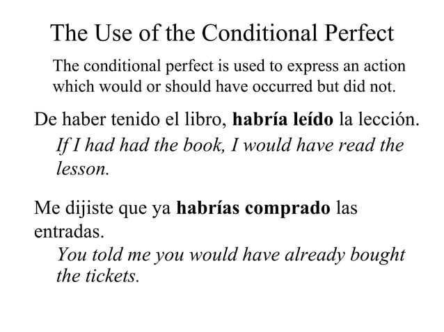 Conditional perfect | PPT