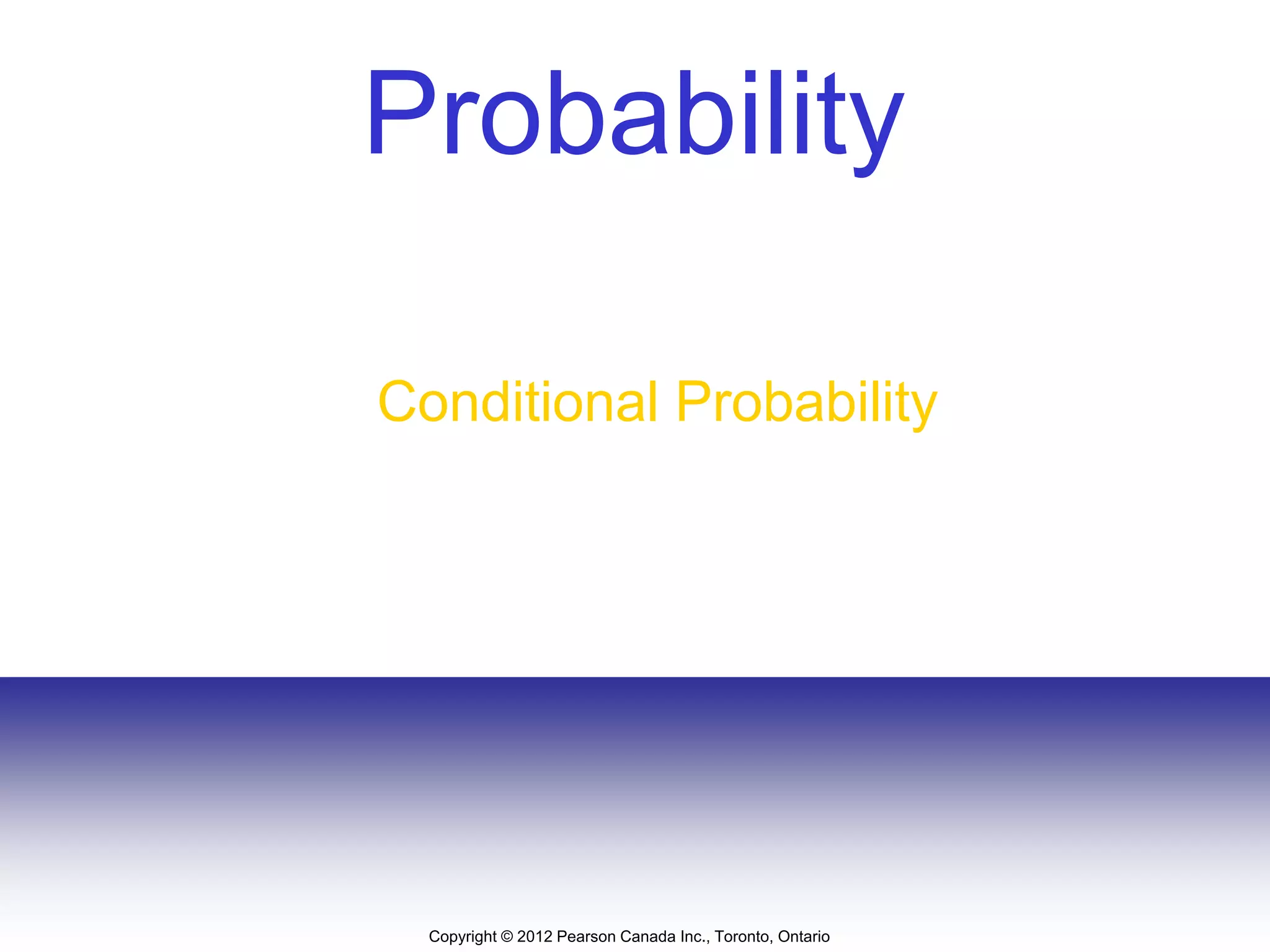 Conditional probability | PPTX