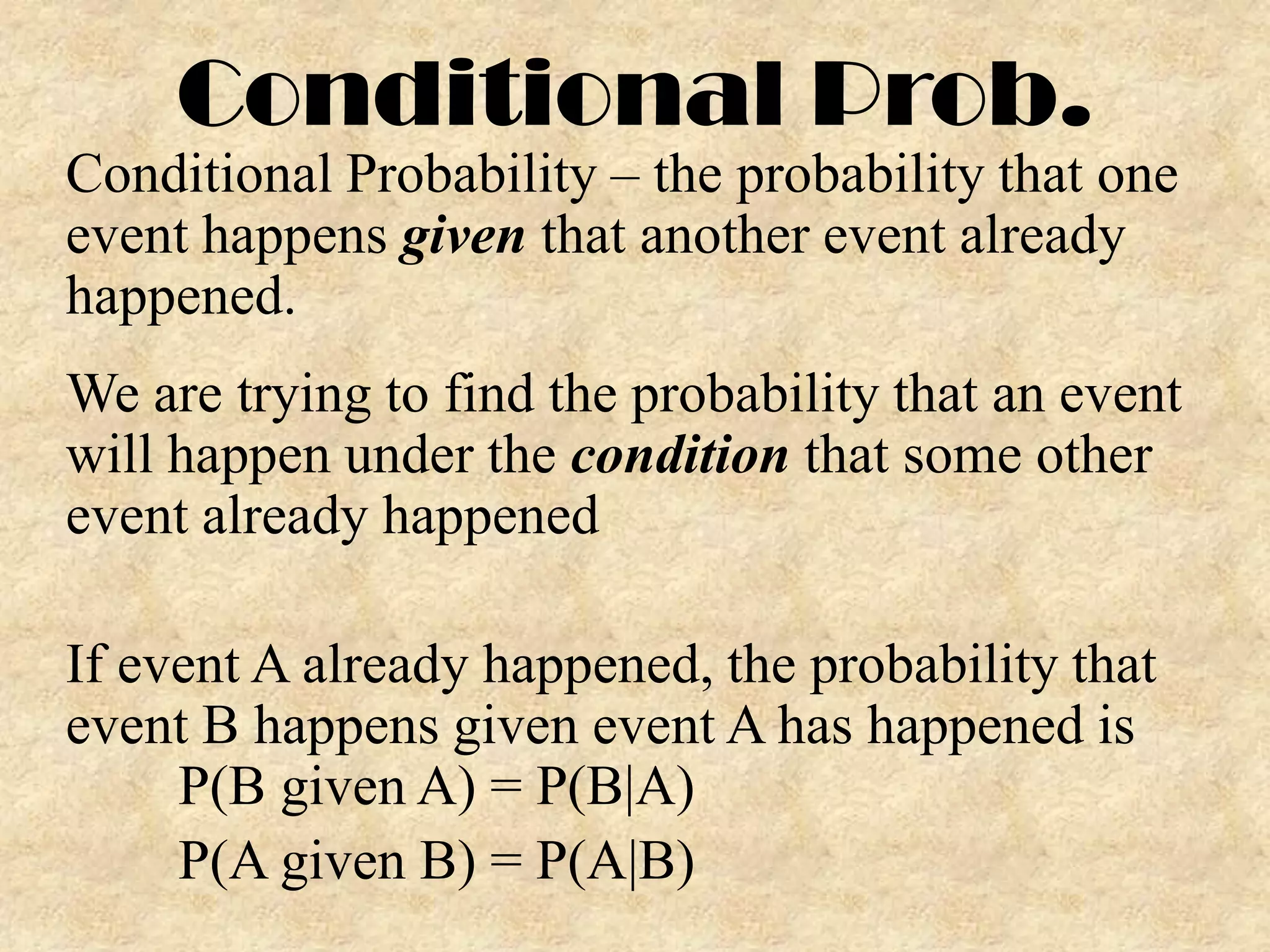 Conditional prob & independence | PPTX
